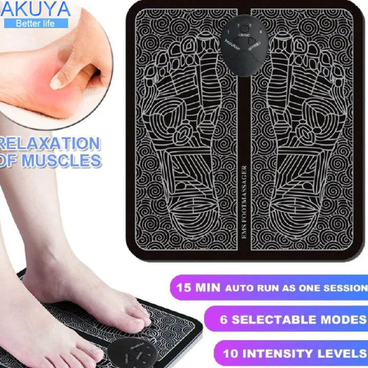 EMS Healthy Foot Massage Pad PES Muscle relaxation Electric Foot ...