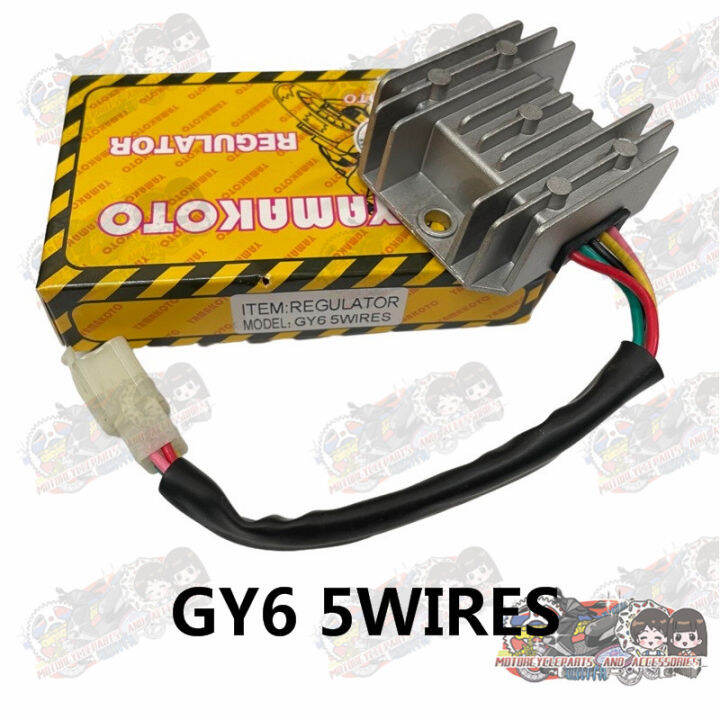 LJ Motorcycle GY6 Regulator 5 Pin Full Wave Regulator 5 Wire Full Wave ...