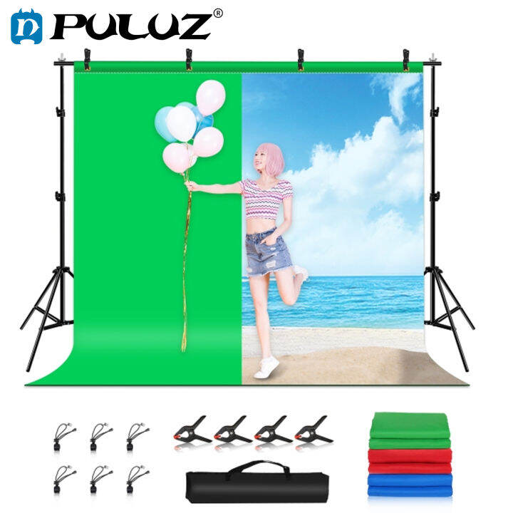 PULUZ 2.9x2m Photo Studio Background Support Stand Backdrop Crossbar ...