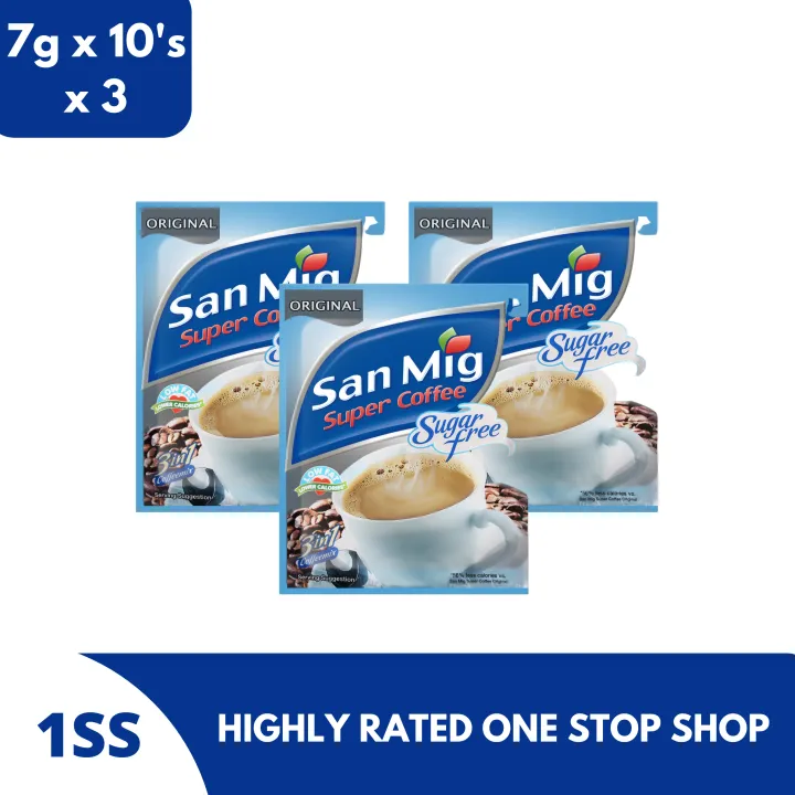 San Mig Original Sugar-Free Coffee, 7g x 30sachets | Lazada PH