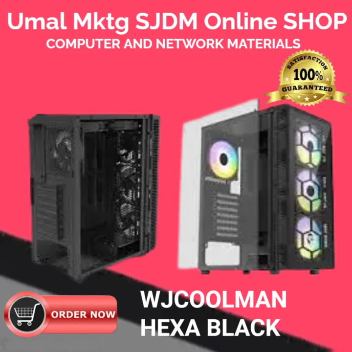 Fantech CG73 Hexa Black RGB Middle Tower Case Side Tempered Glass ...