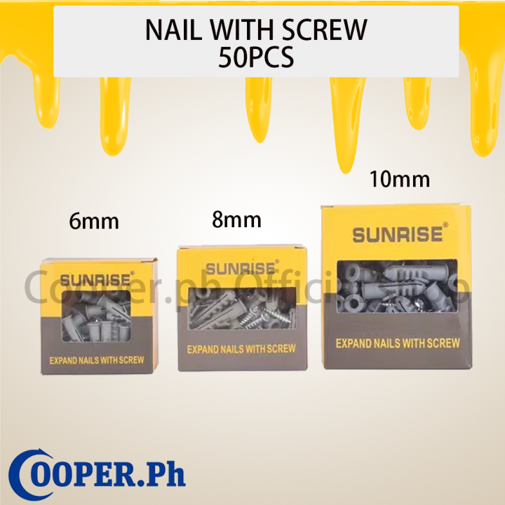 Per Box(50pcs)!Sunrise Heavy-duty Dox with screw/Expand nails with ...