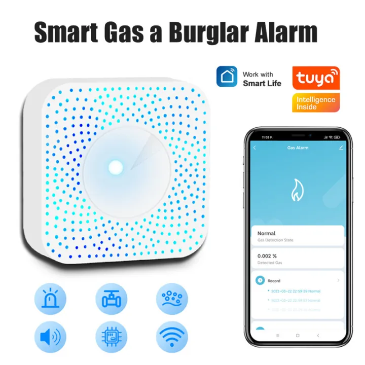 JMYmall TUYA Wireless Standalone Smart Gas Leakage Detector Work With ...