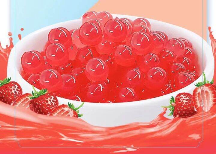 Strawberry Flavored Popping Boba 1Kg For Milktea Yogurt Fruit Tea ...