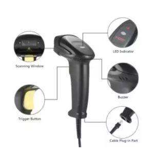 Handheld Wired USB Bi-directional Laser Barcode Scanner Barcodes ...