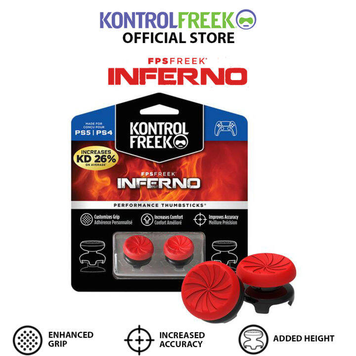KontrolFreek FPS Freek Inferno Red Spiral Concave High-rise ThumbGrip ...