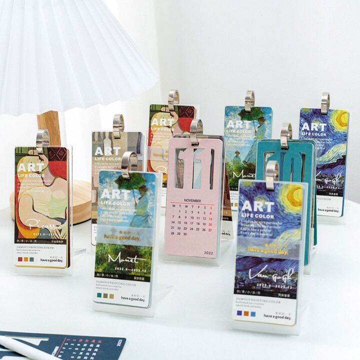 【CW】 2022 2023 Van Gogh Monet Painting Calendar Desk Calendars ...