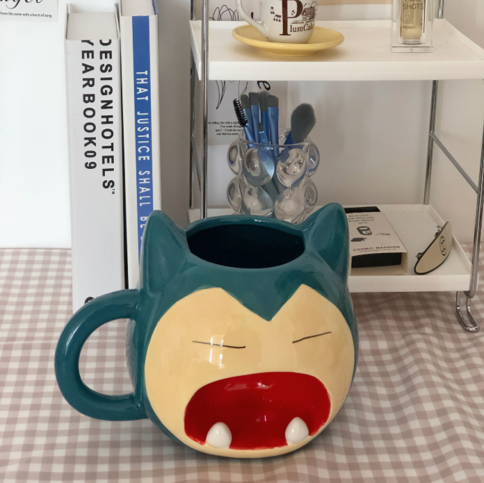 Dreamy Pokemon Snorlax cartoon ceramic water cup large capacity Mug ...