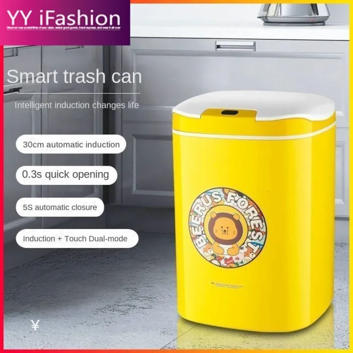 Intelligent induction garbage can kitchen garbage can automatic cover ...