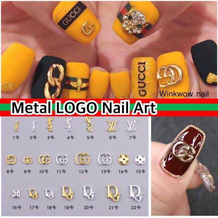 🔥GG LV CC Dior โลโก้แต่งเล็บ โลโก้แบรนด์ | Lazada.co.th