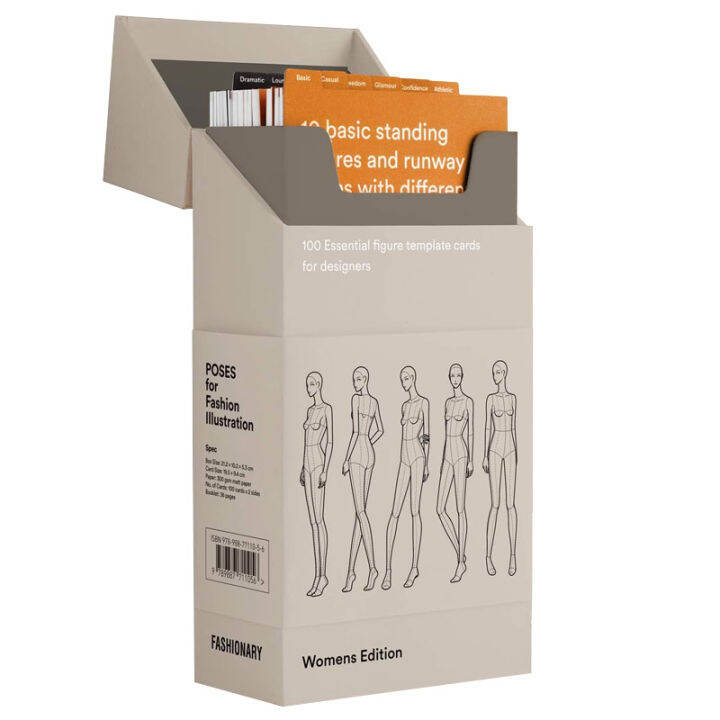 100 pieces of hand drawn human body posture cards for fashion ...