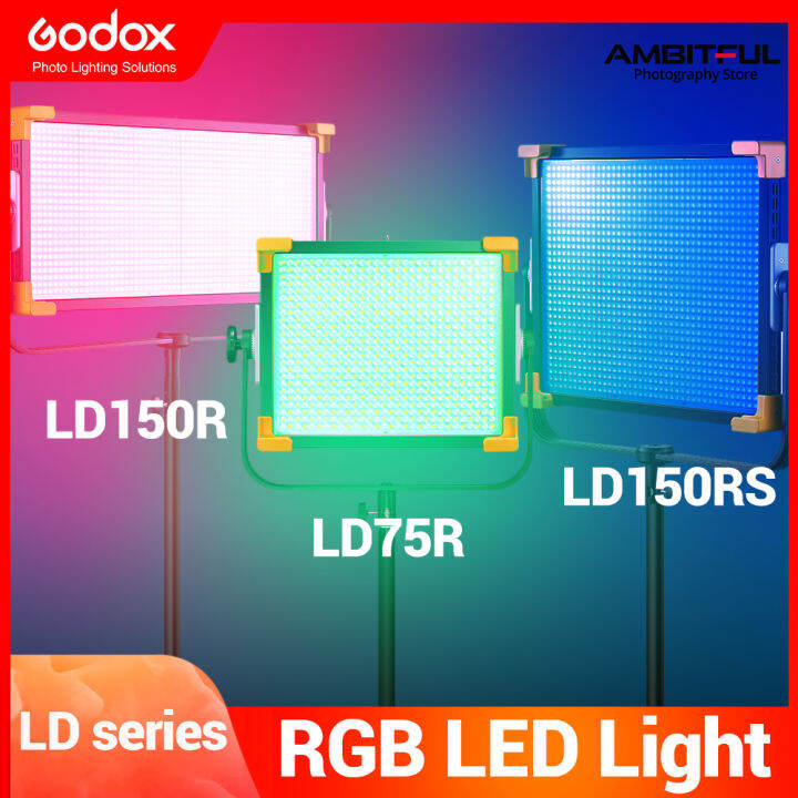 Godox LD75R LD150R LD150RS RGB LED Panel Light DMX Port APP 2.4G Remote ...