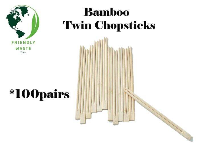100 pairs Chopsticks Bamboo Wooden Disposable 8 inches -100 pairs ...