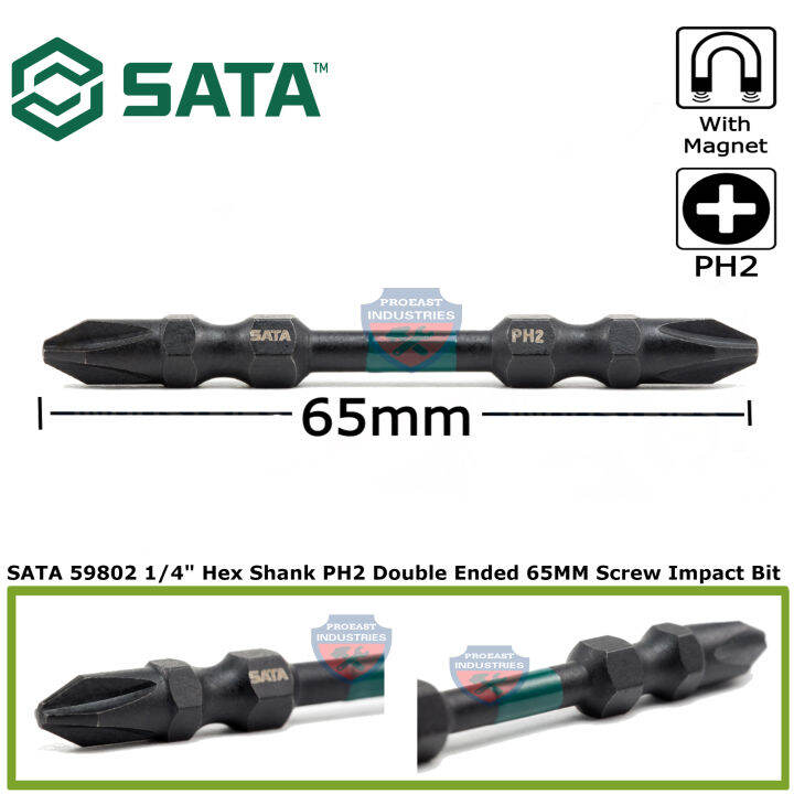 SATA PH2 x 65mm Double Ended Phillips Magnetic Screwdriver Bit | Lazada