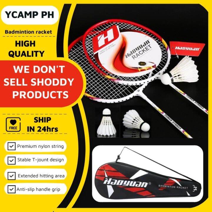 Original Double Badminton Racket Set Alloy Quality with Shuttlecock ...