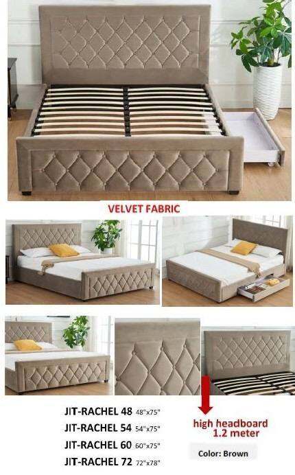 Malaysian Rubberwood Bedframe Recheal With Pull Out Closet | Lazada PH