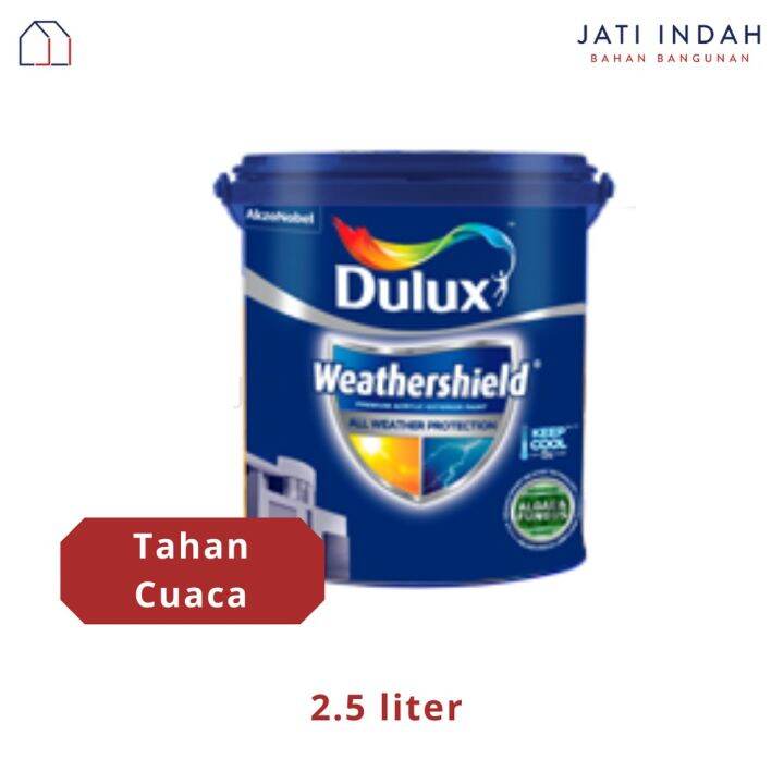 Cat Tembok Exterior 2.5 Liter Tahan Cuaca Dulux Weathershield Dual ...