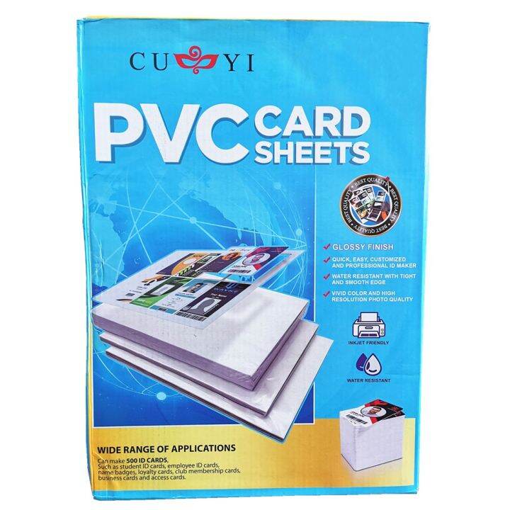 A4 pvc film cuyi brand PVC Card Sheet for ID printing ( 50 sets ) | Lazada PH
