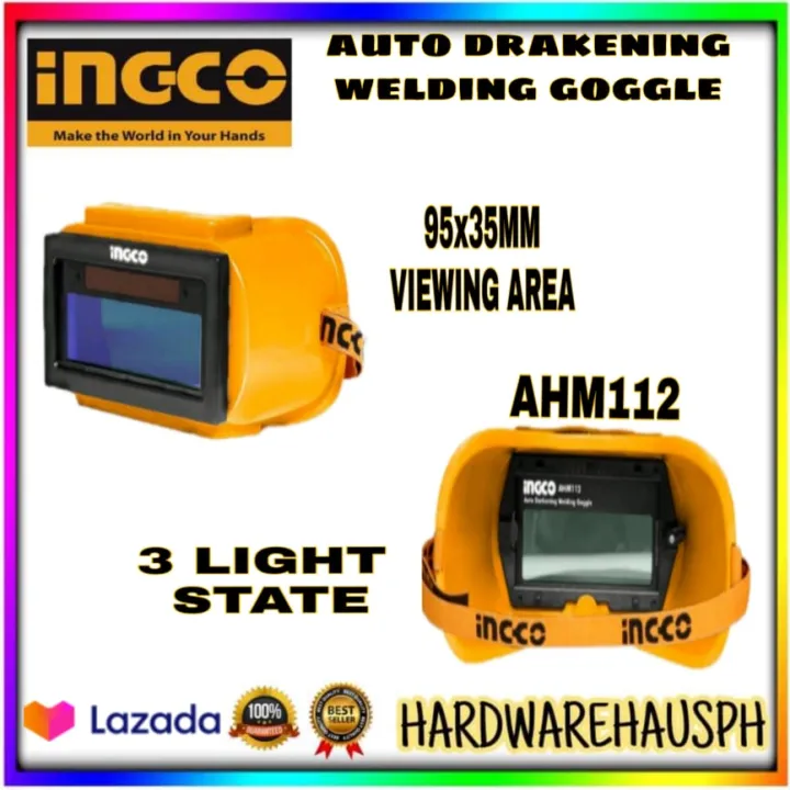 INGCO Auto Darkening Welding Goggles AHM112 | Lazada PH