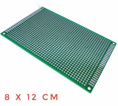 PCB Dot Matrix Single Layer Hole 8x12 cm FR4 Protoboard lubang 2.54mm ...