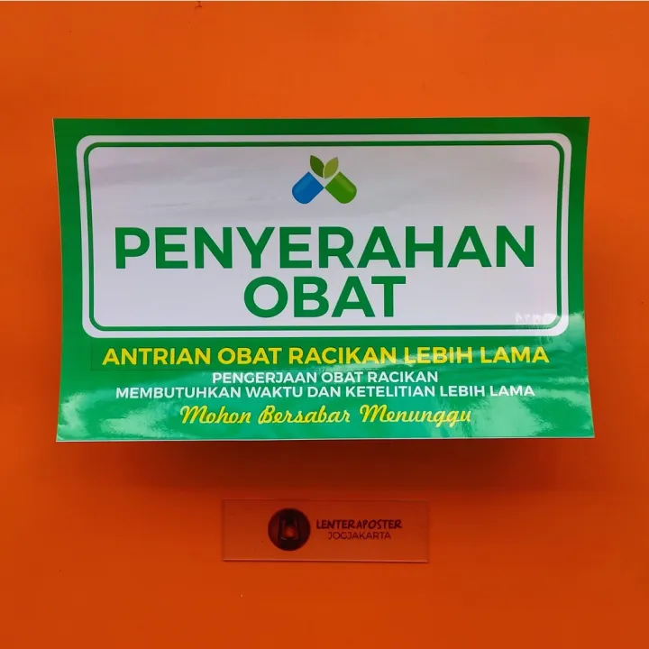 Stiker Penyerahan Obat, Stiker Untuk Instalasi Farmasi/Apotek Bahan ...