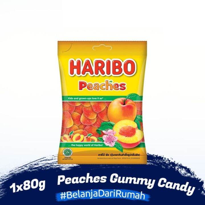 Haribo Peaches / Peach Jelly Candy Haribo / Gummy Candy Haribo | Lazada ...