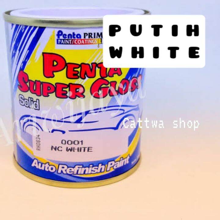 cat penta super gloss white putih mengkilap cat motor dan mobil 200cc ...