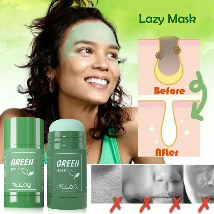 Deep Cleansing Green Tea Mask Stick Mud Facial Purifying Face Clay Oil ...