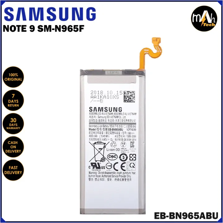 【ready Stock】 Original Battery For Samsung Galaxy Note 9 4000mah Eb