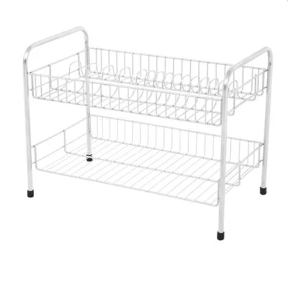 Dish rack stainless steel 2-Tier there are 3 sizes ( L= 60.2x37x51.8 cm ...