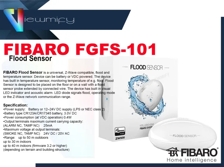 FIBARO FGFS-101 FLOOD SENSOR (Viewmify PH) | Lazada PH