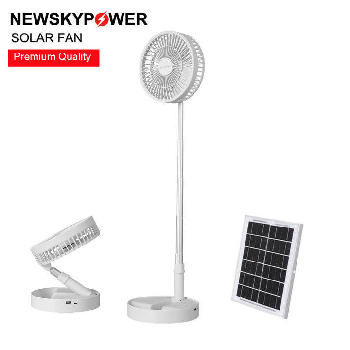 Rechargeable Outdoor Easy To Carry Mini Solar Powered Fan With Battery ...
