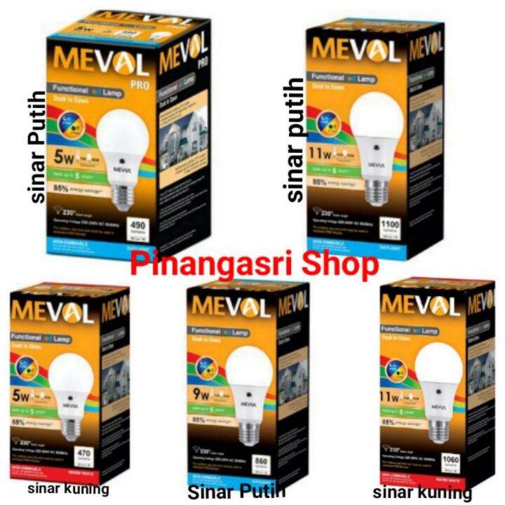 Lampu LED Sensor Cahaya UV MEVAL 5w 9w 11w Light / Photo Sensor 5 watt ...