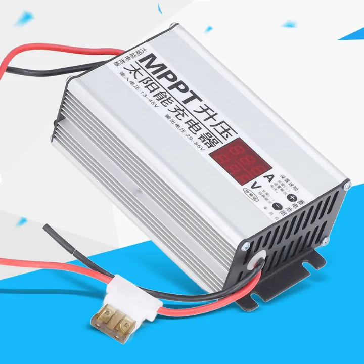 LED MPPT Boost Solar Charge Controller Adjustable Solar Panels Battery Regulator for Electric ...