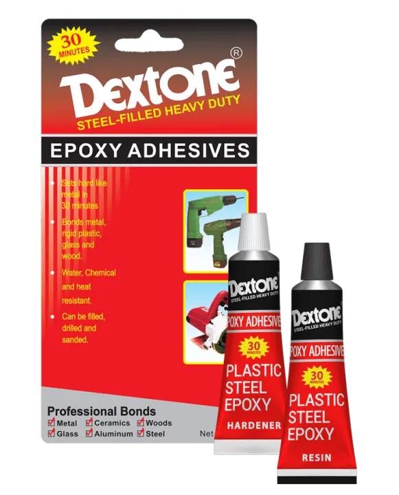 Lem Campur Epoxy Dextone 30 Menit Red / Lem Merah Epoxy / Dextone Steel ...