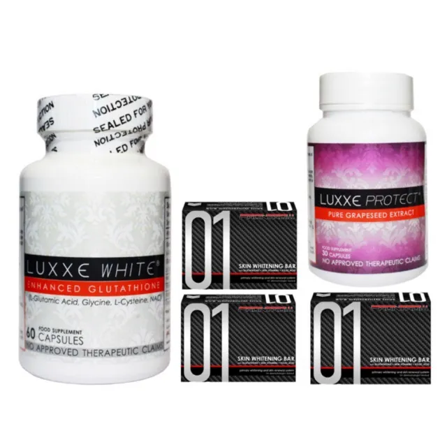 Luxxe white glutathione with Luxxe protect and 3 bars soap (bundle set) | Lazada PH