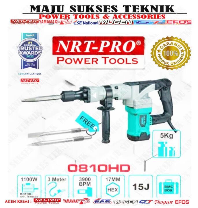 NRT-PRO 0810 HD Bor Bobok Jack Hammer Drill Beton Tembok Impact ...