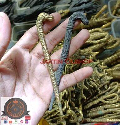 Souvenir Tongkat Kepala Ular Antik Bahan Kuningan | Lazada Indonesia