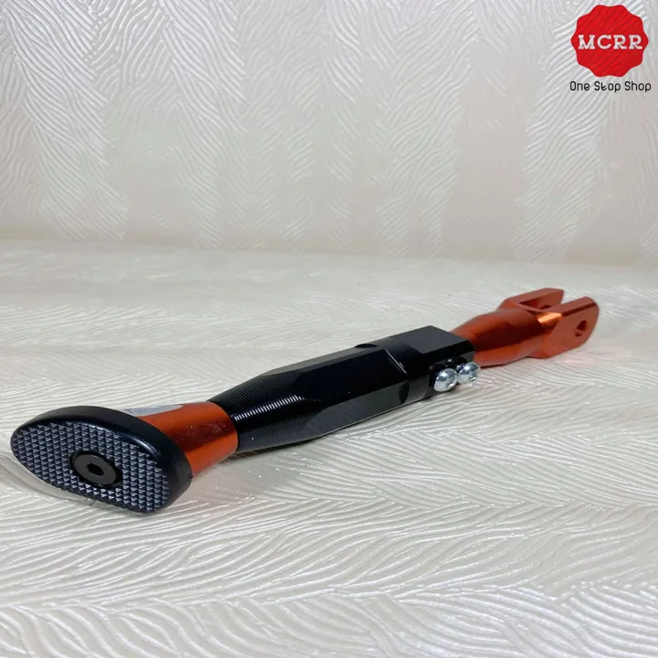 Motorcycle Side Stand Universal Full Alloy (Orange) | Lazada PH
