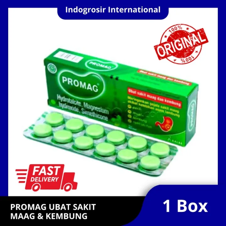 PROMAG Obat Sakit Maag Dan Kembung (Gestrik)- 1 box 3 strip 36 tablets ...