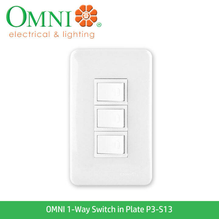 OMNI 1-Way Switch in Plate P3-S13 | Lazada PH