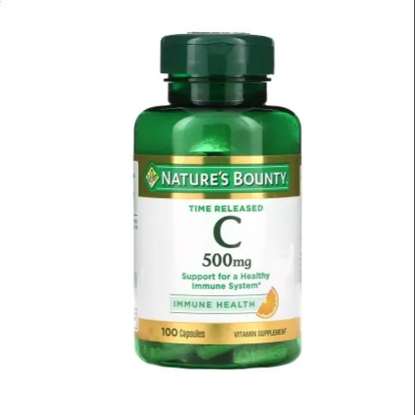 Nature's Bounty, Time Released Vitamin C, 500 mg, 100 Capsules | Lazada