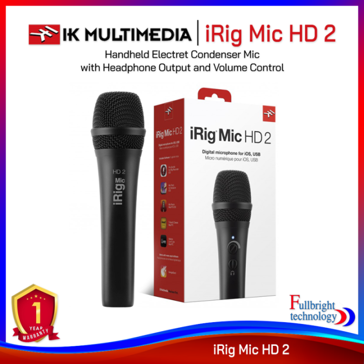 iRig Mic HD 2 Handheld Electret Condenser Mic ไมโครโฟนสำหรับร้องหรืออัด ...