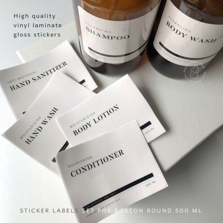 Storage Bottle Label Stickers 500ml 9 Pieces 12 Pieces | Lazada PH
