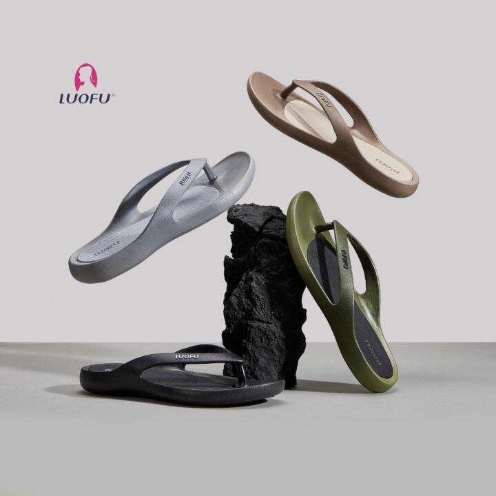 LUOFU Men PVC Flip Flops Slippers F2327-E01M | Lazada