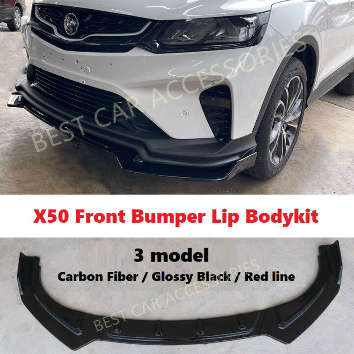 PROTON X50 Sporty Front Lip Front Bumper Lip Bodykit Carbon Fiber ...
