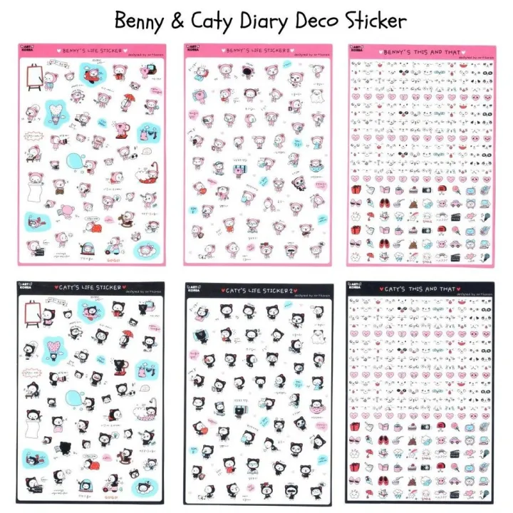 Benny & Caty Diary Deco Sticker Set | Lazada PH