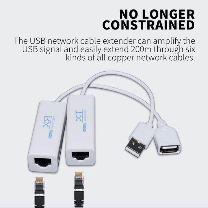 OH USB 2.0 200M Extender Over RJ45 Ethernet Cable USB2.0 RJ45 200M Extension | Lazada PH