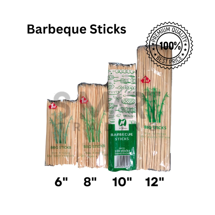 [100pcs] Bamboo Barbeque Sticks / BBQ Sticks | Lazada PH