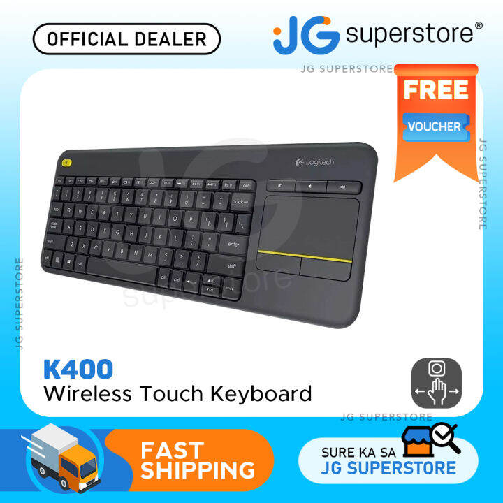 Logitech K400 Plus 2.4GHz Wireless Touch Keyboard with Built-In Multi ...